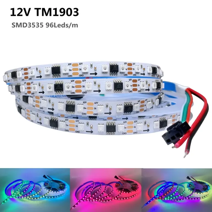 【LZ】 Dc12v ws2811 rgb led pixels luz de tira 3535 smd endereçável ...