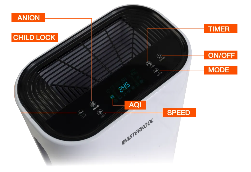 เครื่องฟอกอากาศ Masterkool รุ่น MTK-AP01 ขนาด 20 ตรม. White One | Thisshop