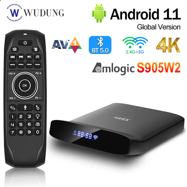 4K HD Android 11 Box A95X W2 Amlogic S905W2 Quad-core 4GB 32GB 5G WIFI Mini Top Box Smart ...