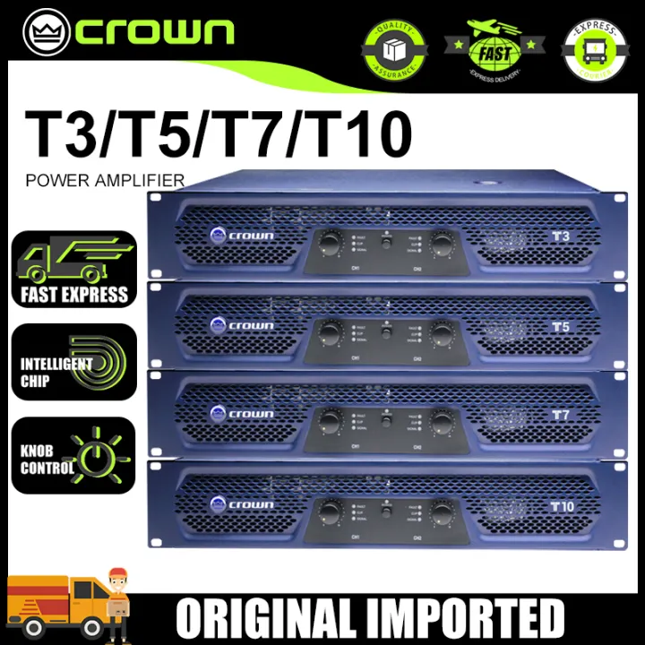 CROWN T3/T5/T7/T10 เพาเวอร์แอมป์ แอมพลิฟายเออร์มืออาชีพ professional stage pure high - power ...