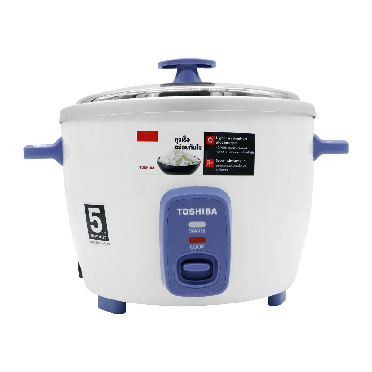 TOSHIBA หม้อหุงข้าวไฟฟ้า 1.8 ลิตร รุ่น RC-T18CE ขาว One | Thisshop