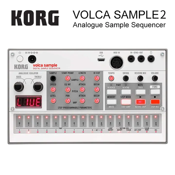 Korg Volca Sample 2 Playback Rhythm Machine Tweak, Play, and Sequence ...