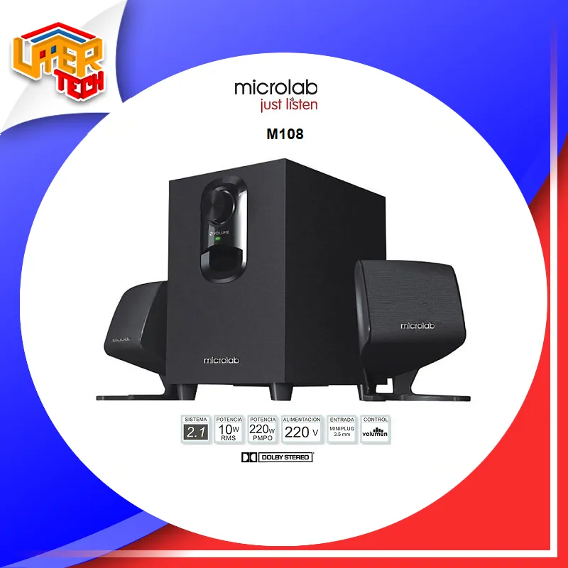 Microlab M108 Speaker 2.1 ลำโพงคอมพิวเตอร์ระบบ 2.1 รับประกันศูนย์ 1 ปี ...