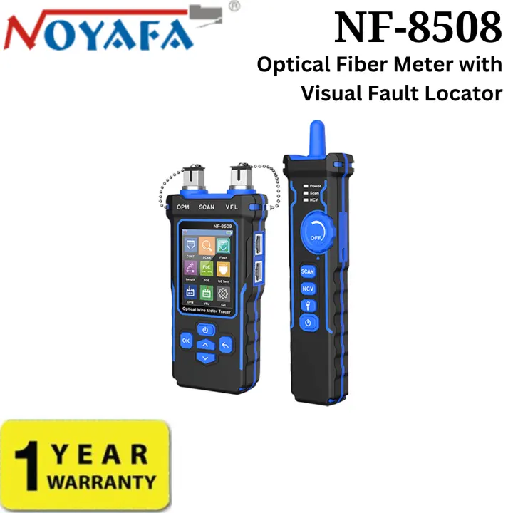 Noyafa NF-8508 Optical Fiber Meter with Visual Fault Locator, OPM, Cable Detector, Wire Map ...