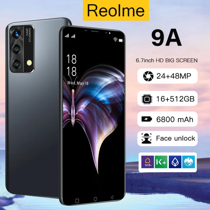 โทรศัพท์มือถือ Realme 9A เครื่องใหม่ เต็มหน้าจอ 6.7 นิ้ว สมาร์ทโฟน 4G ...