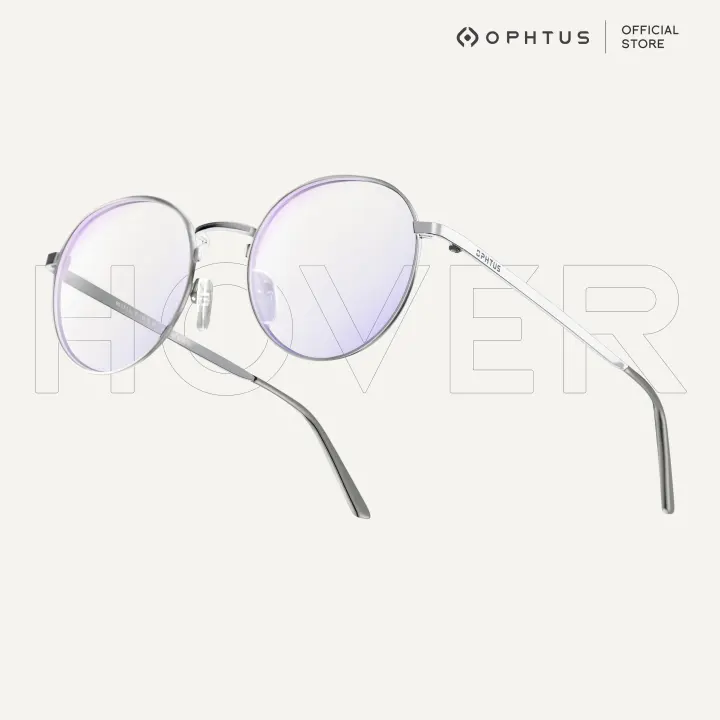 OPHTUS แว่นกรองแสงสำหรับเกมเมอร์ รุ่น Hover สี Silver เลนส์ RetinaX ...