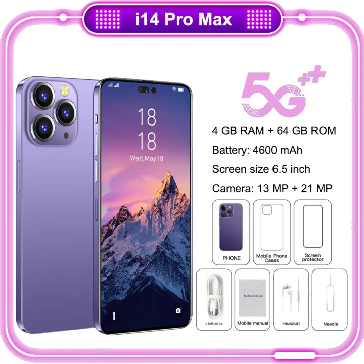 ราคาที่แข่งขันโทรศัพท์มือถือ i14 Pro max HD13+21 กล้อง MP 6.5 นิ้วหน้า ...