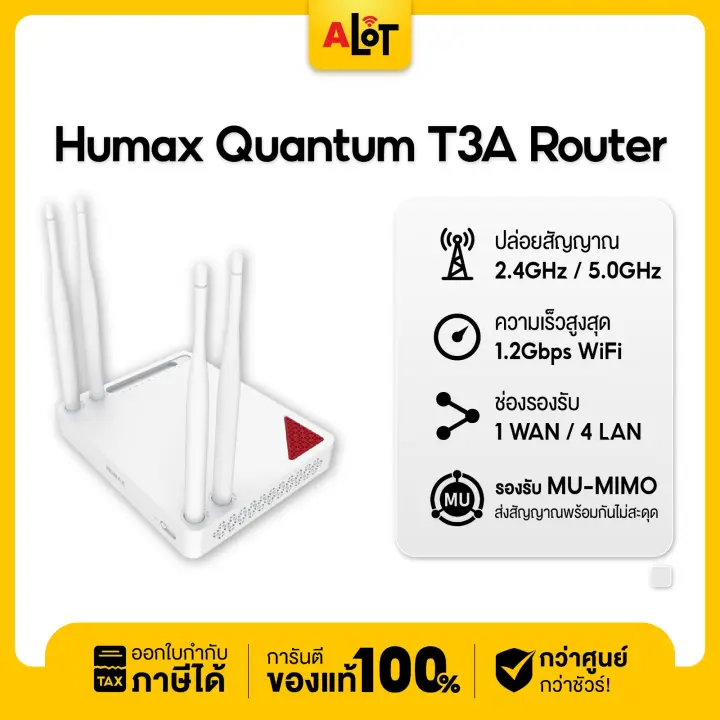 Humax Quantum T3ATV2 AC1200 Wi-Fi Dual Band Gigabit Router | Lazada.co.th