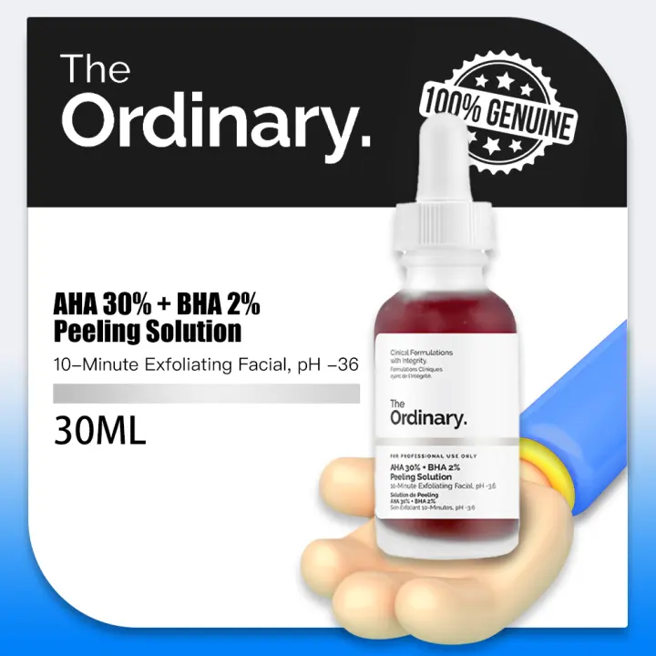 【อนุญาตผู้ผลิต】The Ordinary Facial Serum Clear AHA 30% + BHA 2% Blood ...