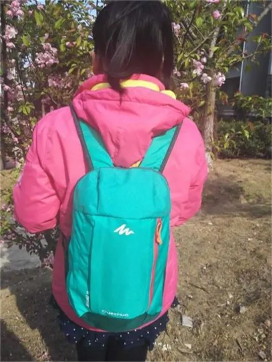 Decathlon small mini backpack backpack men and women leisure travel bag ...