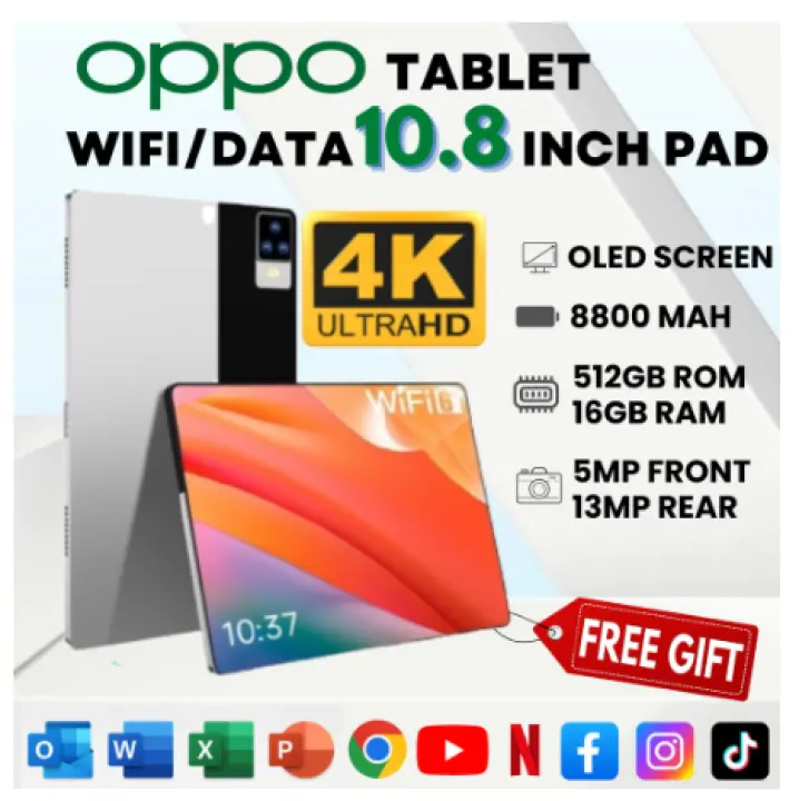 OPPO Tablet PC OPPO แท็บเล็ต 10.8 Inch Android 8.1 6GB RAM 128GB ROM ...
