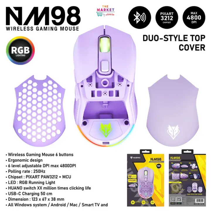 NUBWO NM98 Wireless Gaming Mouse | Lazada.co.th