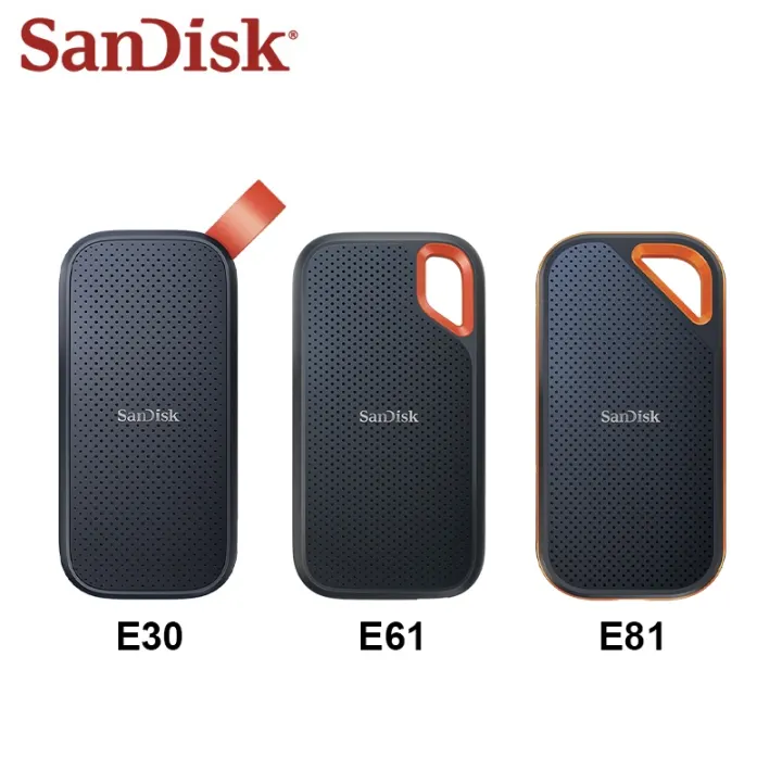 Original SanDisk Extreme Portable SSD E81 E61 E30 2TB 1TB 500GB USB 3.1 Type C/A External Solid ...