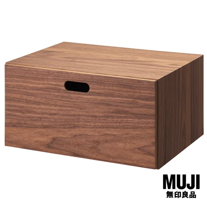 มูจิ กล่องลิ้นชัก - MUJI Stacking Chest Half 1 Tier (Walnut Veneer ...